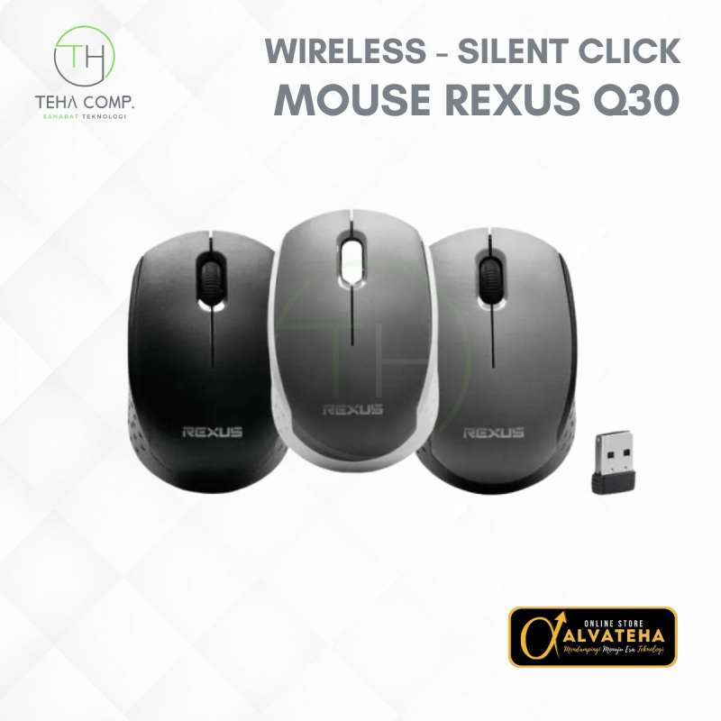 Jual Mouse Wireless Bluetooth Dongle 2.4g Wifi Silent Click Rexus Q30 Q20 - Rexus Q20 Di Seller ...