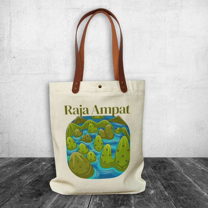 Jual Tote Bag Canvas Oleh Oleh Edisi Raja Ampat - Art 4 Di Seller Hd ...