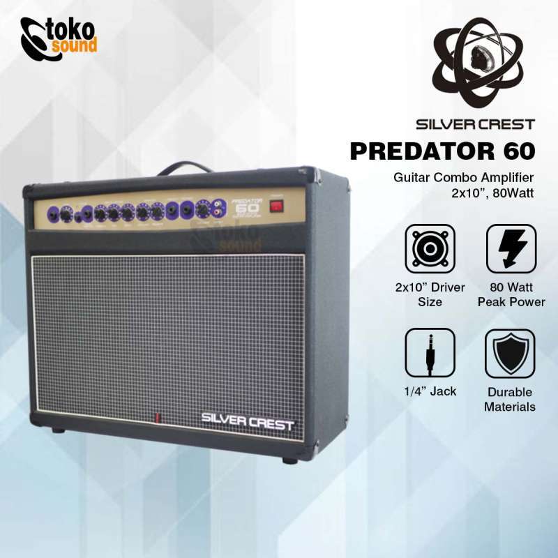Jual SILVER CREST PREDATOR 60 - Combo Guitar Amplifier 80watt 2 x 10 di ...