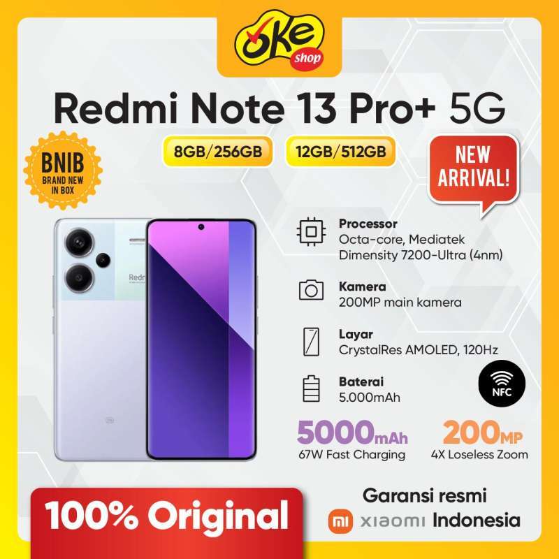 Jual Xiaomi Redmi Note 13 Pro Plus 5g 12/512gb - Silver Di Seller Okeshop O2o Official Store ...
