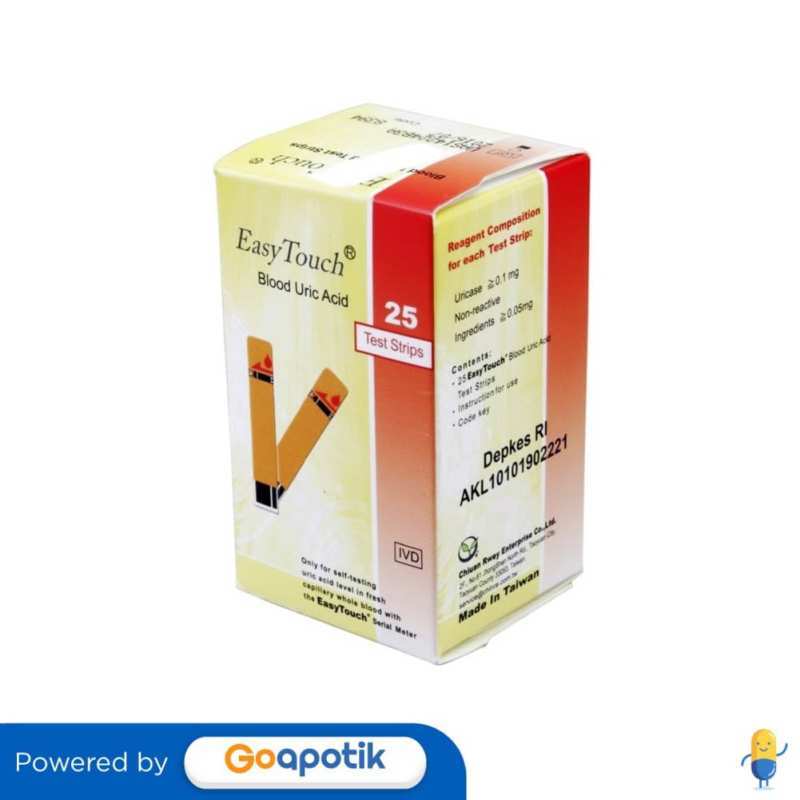 Jual EASY TOUCH URIC ACID TEST STRIP BOX 25 PCS di Seller Apotek Mitra ...