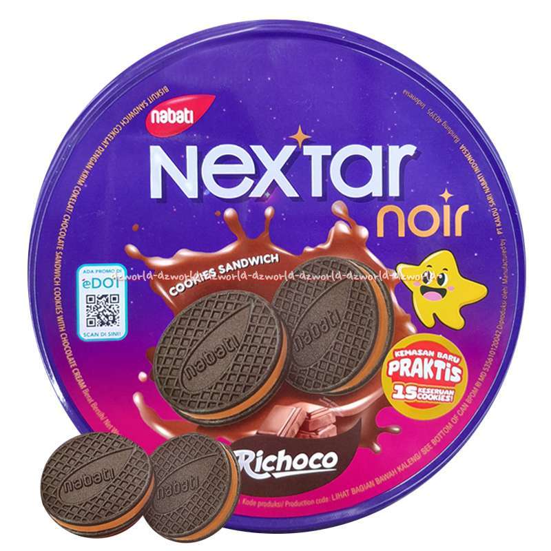 Jual Nabati Nextar Star Noir 105gr Double Cream Richoco Sandwich Biskuit Isi Krim Coklat Kemasan