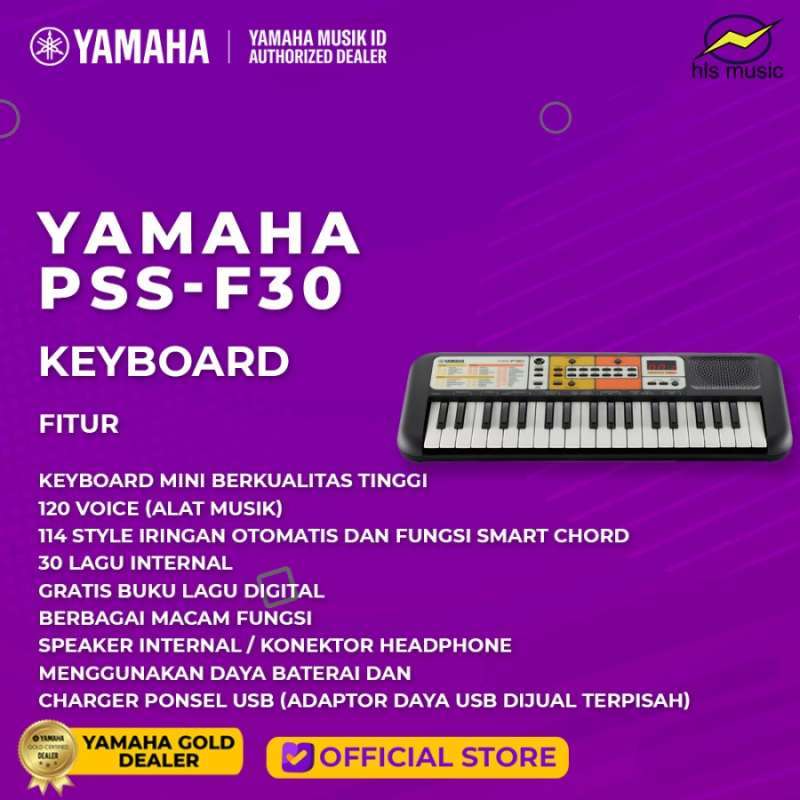 Promo Yamaha Pss F30 Mini Portable Keyboard Diskon 8% Di Seller Hls ...