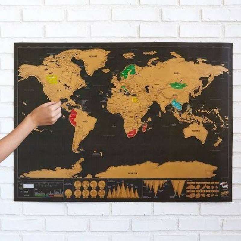 Jual Wallpaper Poster Peta Dunia World Map Hiasan Pajangan Dinding ...
