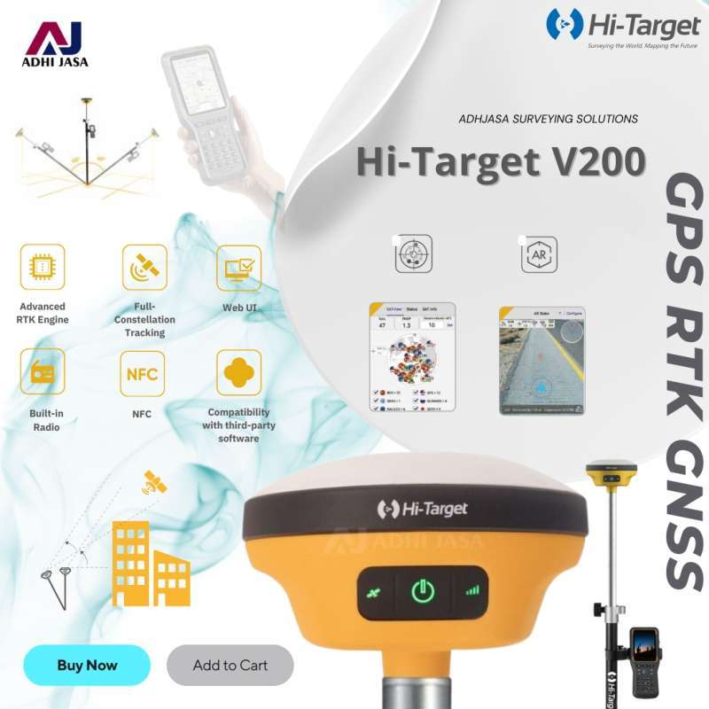 Promo Gps Rtk Hi-target V200 Gnss Geodetik Statik Baru Bergaransi Resmi ...