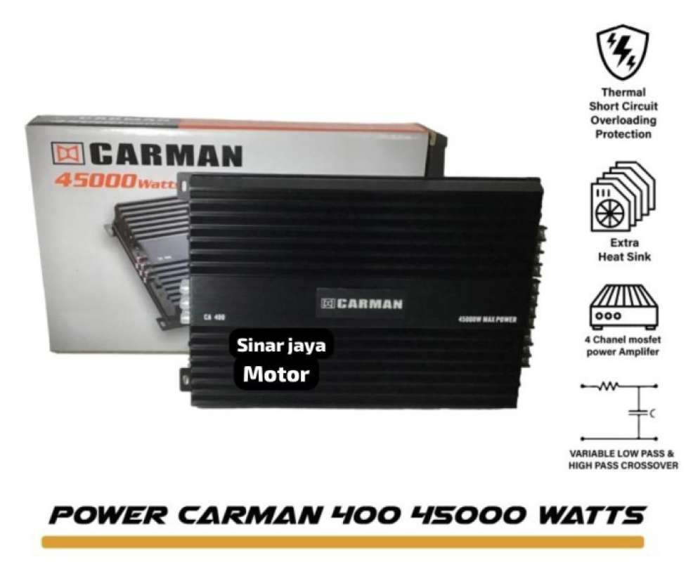 Promo Power Amplifier Mobil Carman CA-400 8000watt 4 channel Diskon 9% ...