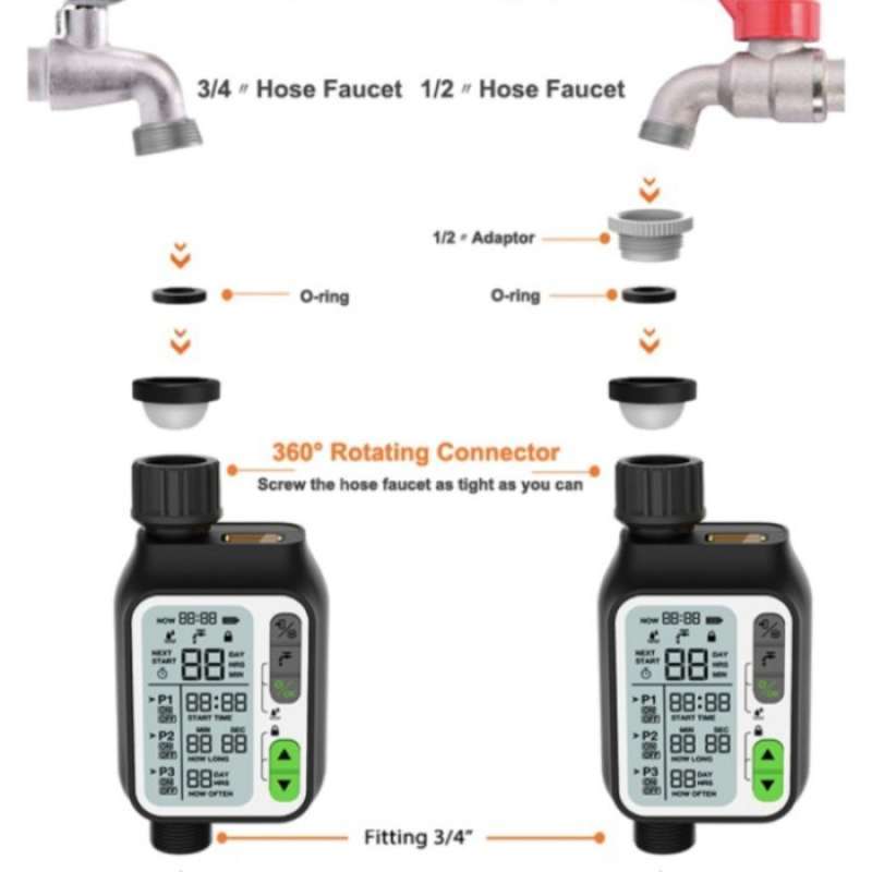 Promo Water timer Digital Otomatis/Timer kran air otomatis irigasi ...