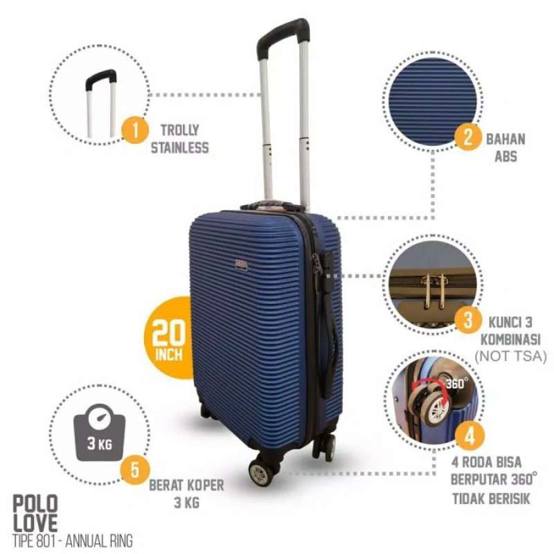 Promo Koper Kabin 20inch Fiber Koper Hardacse Luggage Cabin Size Tas ...