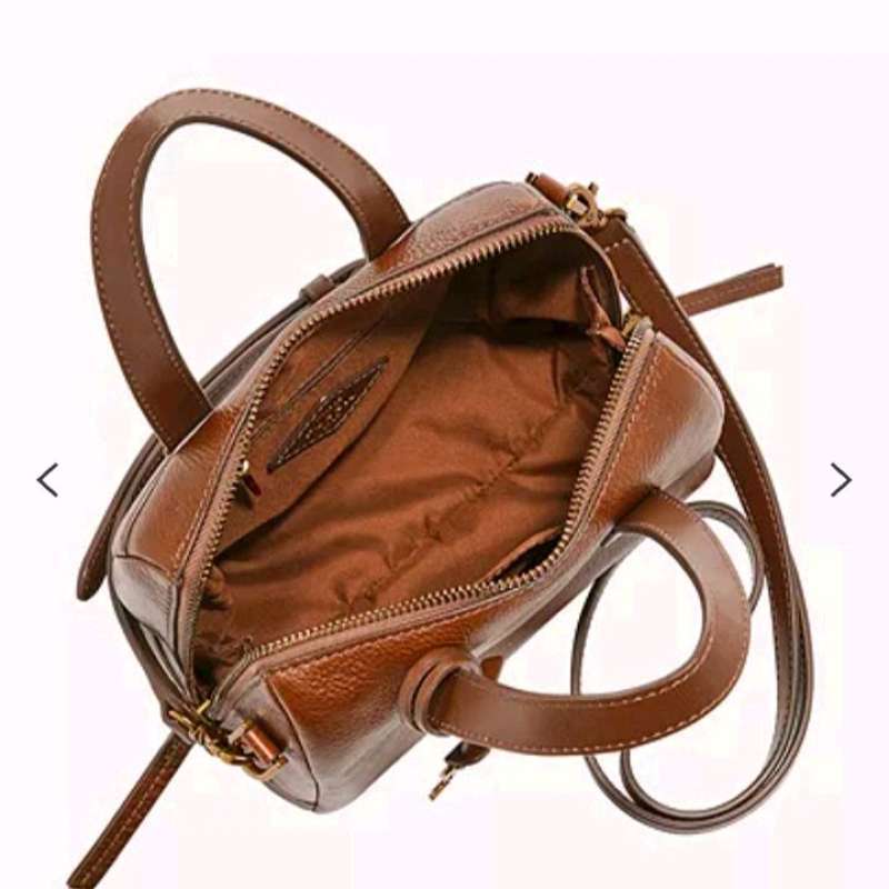Promo Fossil Sydney Mini Satchel Brown Leather Bag Shb3117210 Diskon 25 ...
