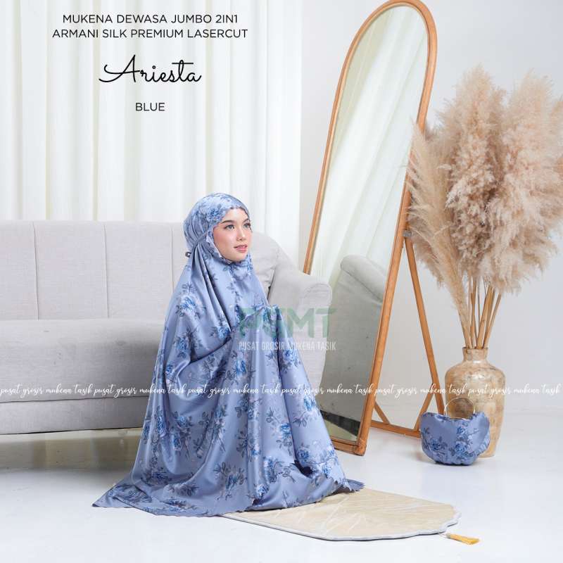 Promo Mukena Dewasa Jumbo 2in1 Armani Silk Premium Laser Cut Ariesta ...