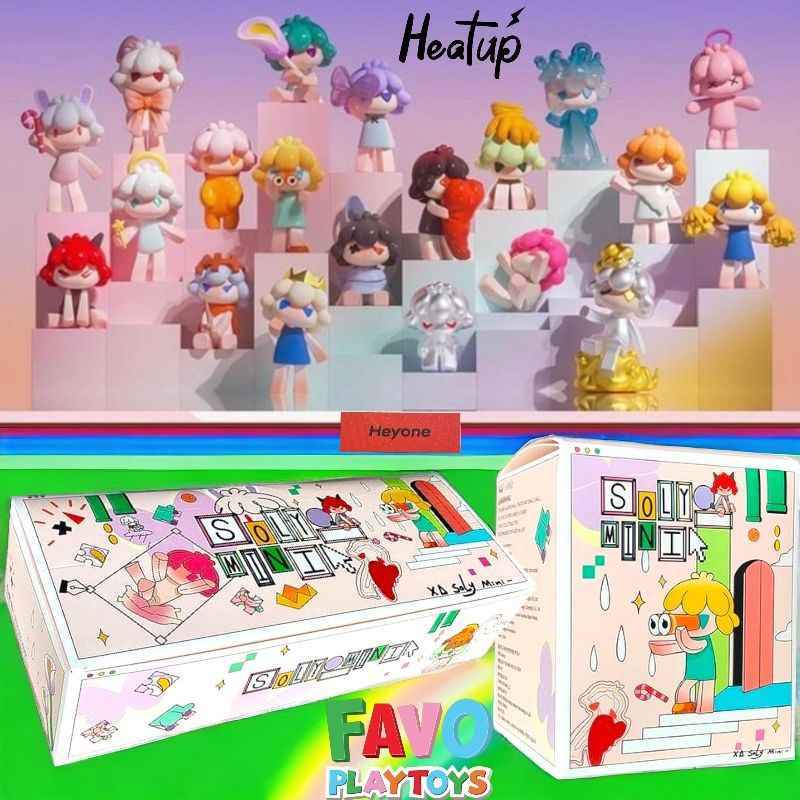 Promo HEYONE HEATUP x SOLY MINI Beans Emotion Series Blind Box Figure ...