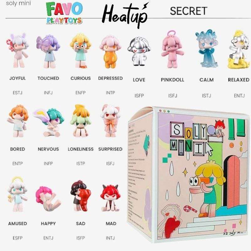 Promo HEYONE HEATUP x SOLY MINI Beans Emotion Series Blind Box Figure ...
