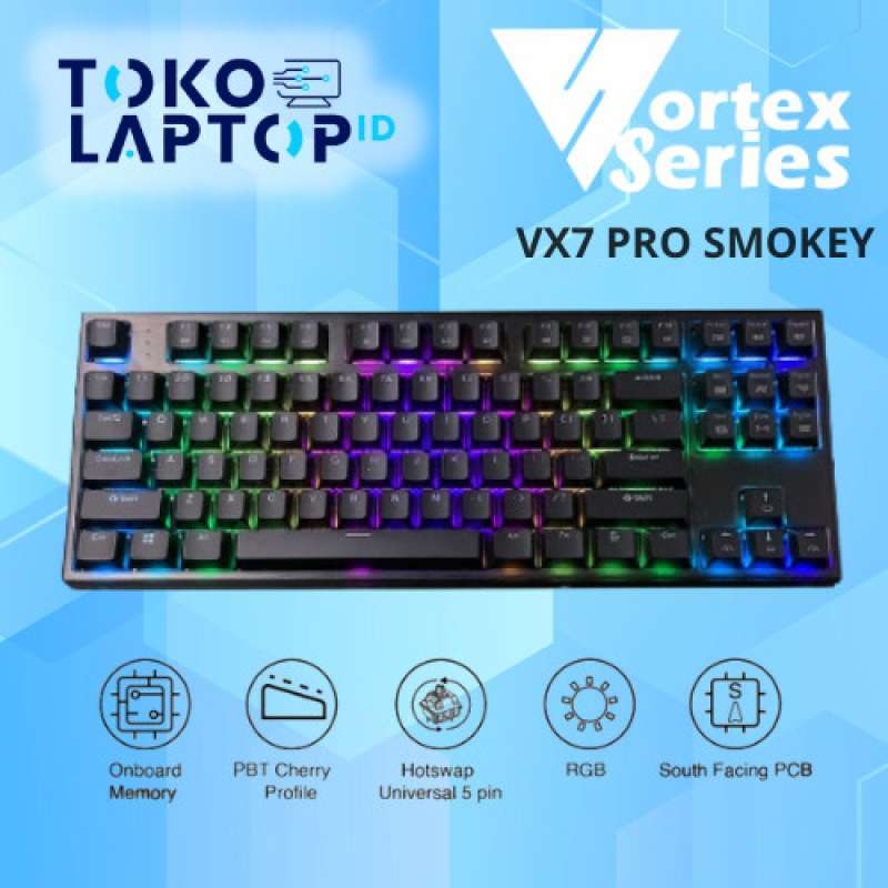 Promo VortexSeries VX7 Pro Smokey Black Edition Mechanical Gaming ...