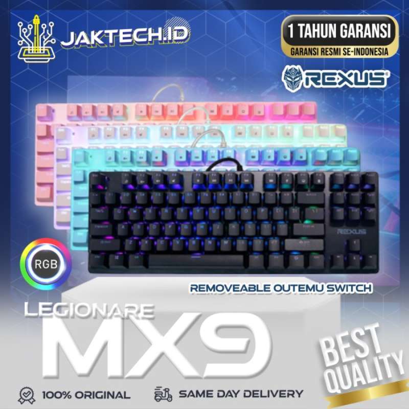 Promo Rexus Legionare MX9 / MX9TKL Mechanical Keyboard Gaming RGB ...