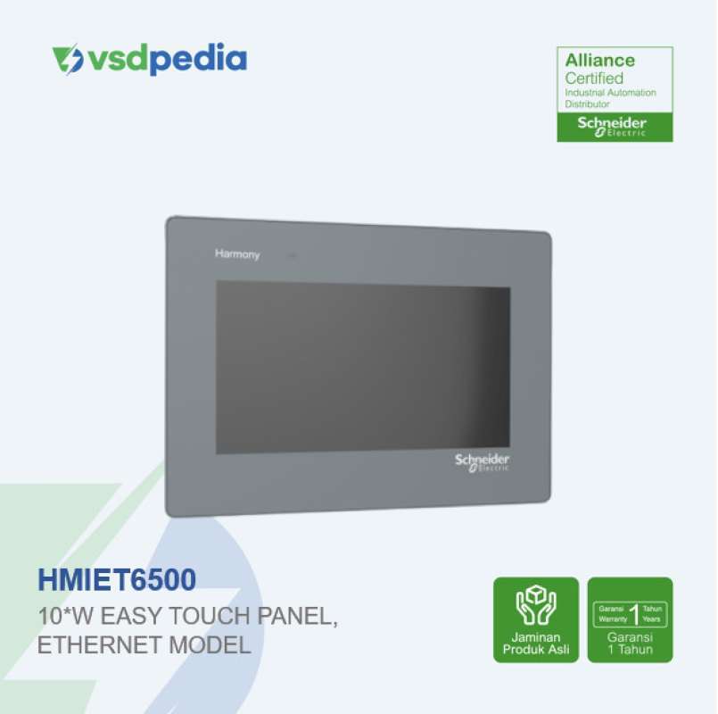 Promo Schneider HMI 10W Easy Touch Panel, Ethernet model HMIET6500 ...