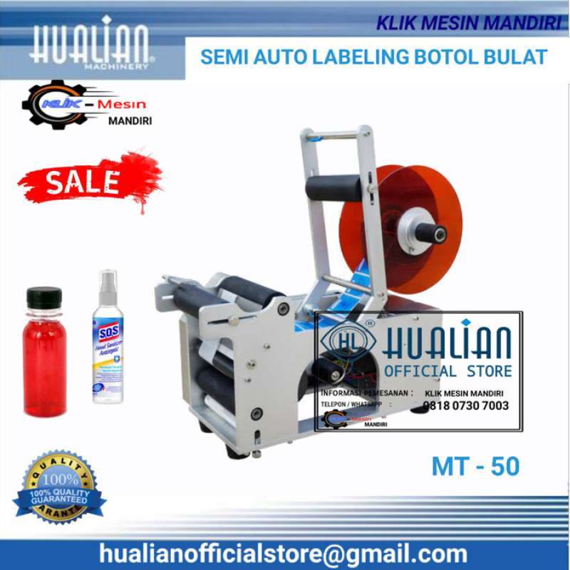 Promo Mesin Labeling Tempel Stiker Botol Semi Auto MT-50 Hualian Diskon 23% di Seller Rabatan ...