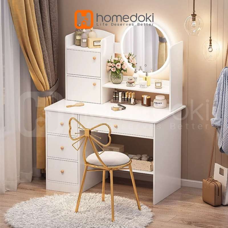Promo Homedoki Meja Rias Putih/meja Rias Kecil/meja Rias Minimalis/meja ...