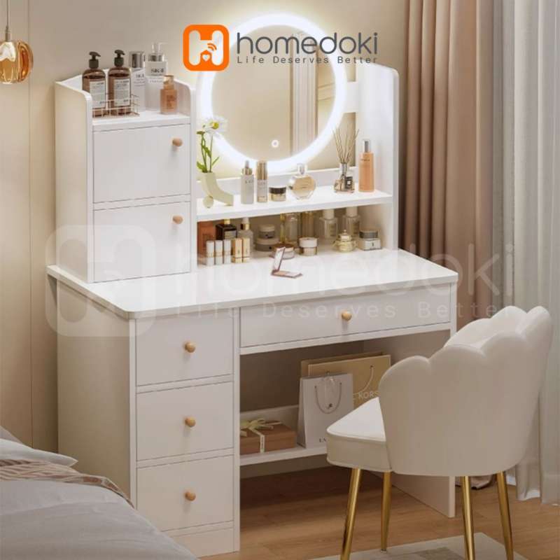 Promo Homedoki Meja Rias Putih/meja Rias Kecil/meja Rias Minimalis/meja ...