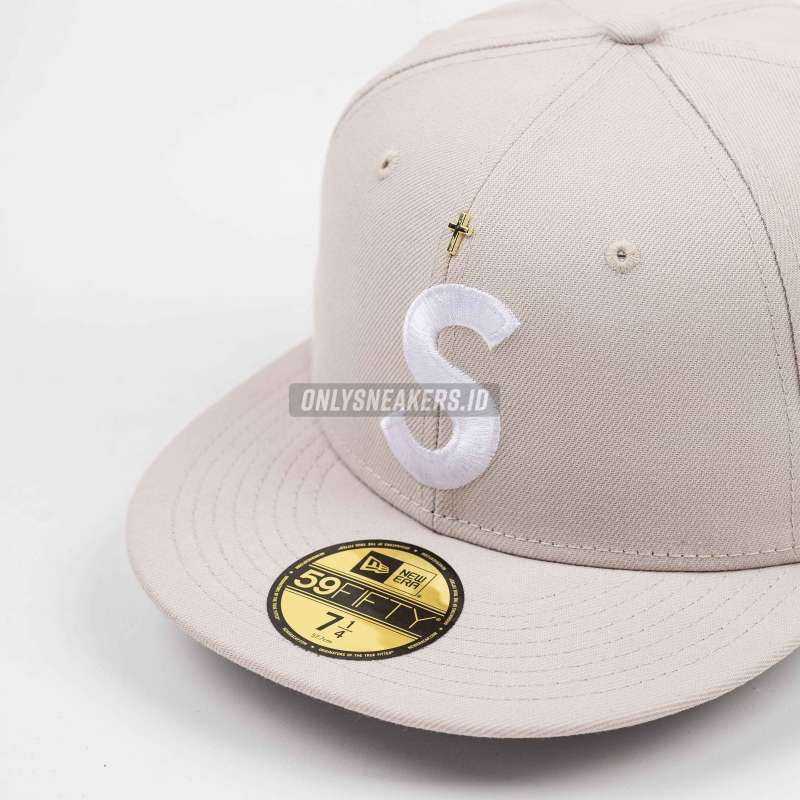 Jual SUPREME GOLD CROSS S LOGO NEW ERA FITTED CAP STONE (100% AUTHENTIC) di Seller ONLYSNEAKERS ...