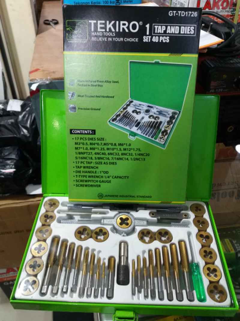 Promo HAND TAPS AND DIES SET TEKIRO 40 PCS / TAPS SET TEKIRO 40PCS ...
