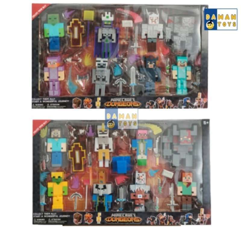 Jual Mainan Figure Minecraft Dungeons Toys Illager Golem Figures/mine ...