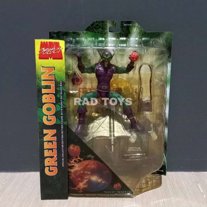 Promo Green goblin marvel select spiderman diamond select action figure ...