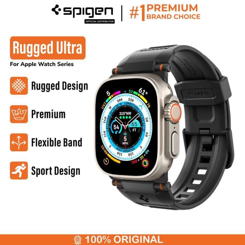 Jual Strap Apple Watch Ultra 2 9/8/7/se 49/45/44mm Spigen Rugged Ultra ...