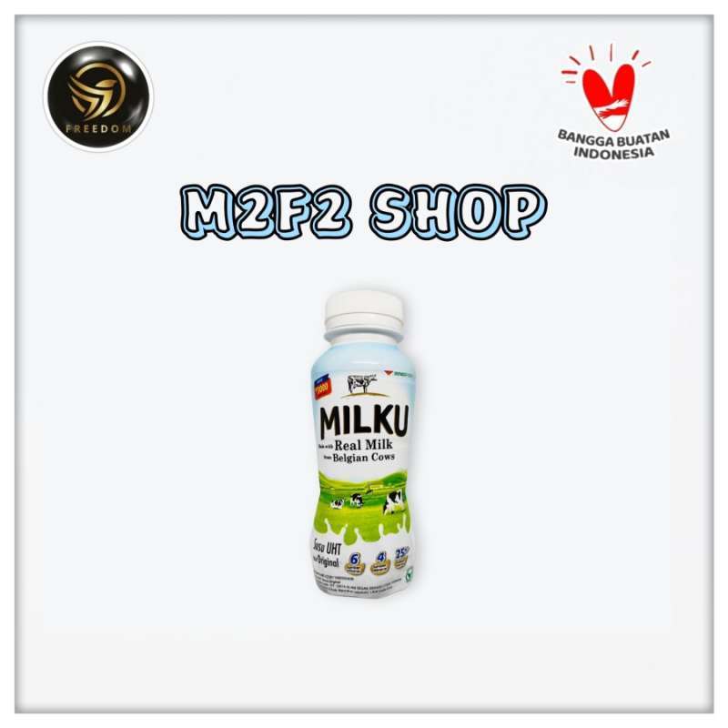 Promo Susu MILKU Original Premium Belgian Cow UHT Botol Pet - 200 ml ...