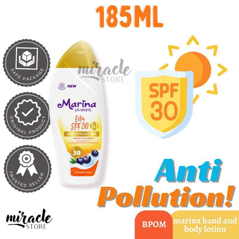 Promo MIRACLE MARINA UV WHITE SUNBLOCK BADAN LOTION SPF 30 ANTI ...