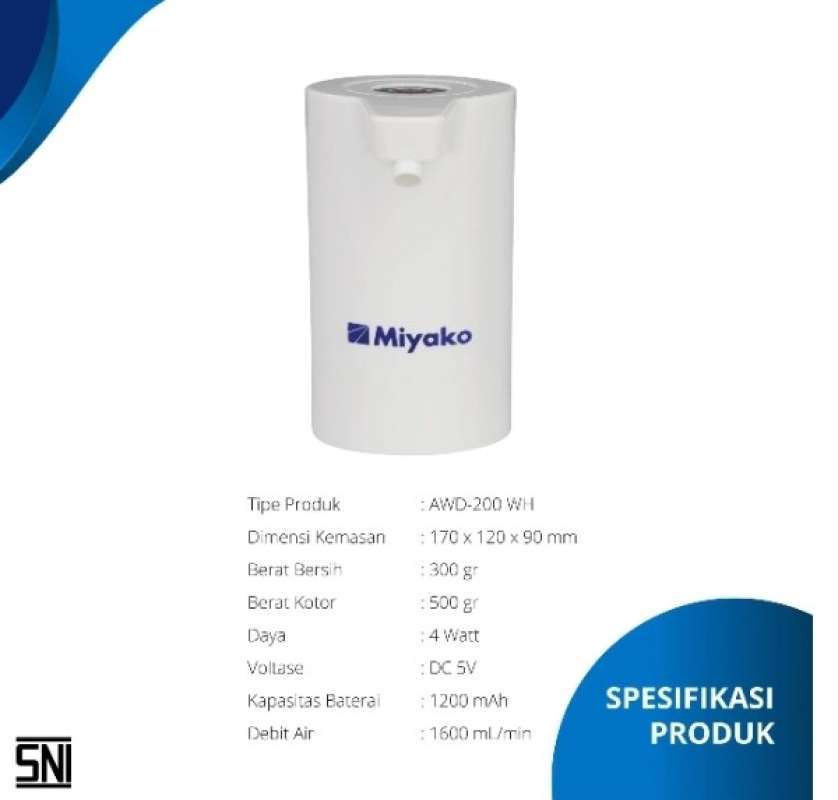 Promo Pompa Galon Elektrik Miyako AWD 200 Hitam Putih Garansi Dispenser ...