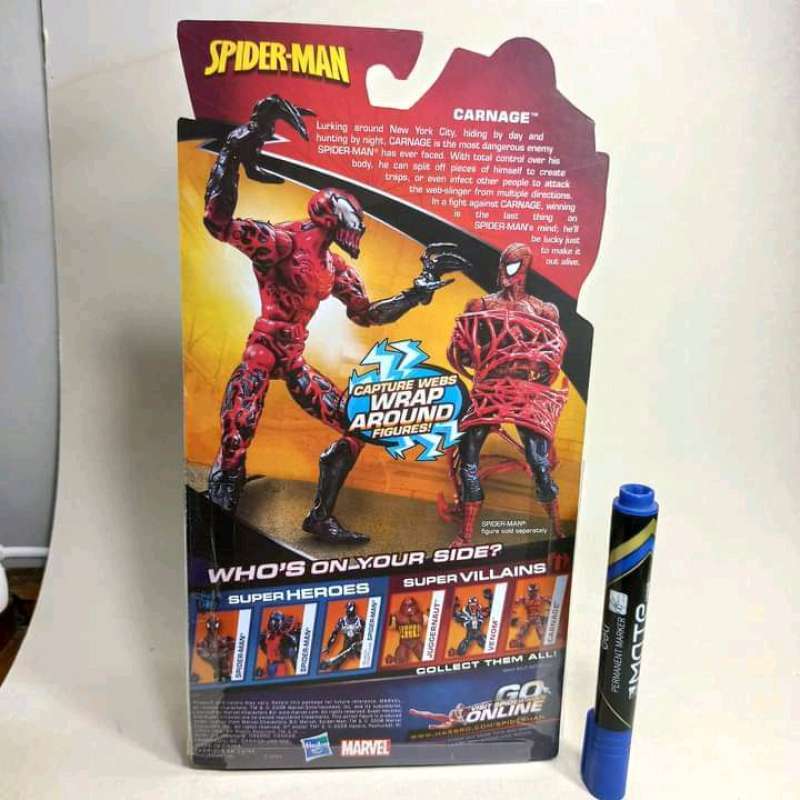 Jual mainan figure spider man carnage by hasbro spiderman animated ...