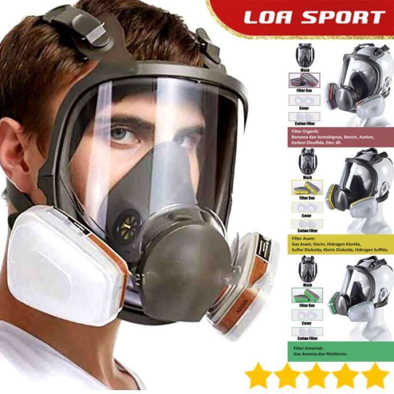 Promo Masker Gas 3m Full Face 6800 Facepiece Respirator Cat Spray Dll ...