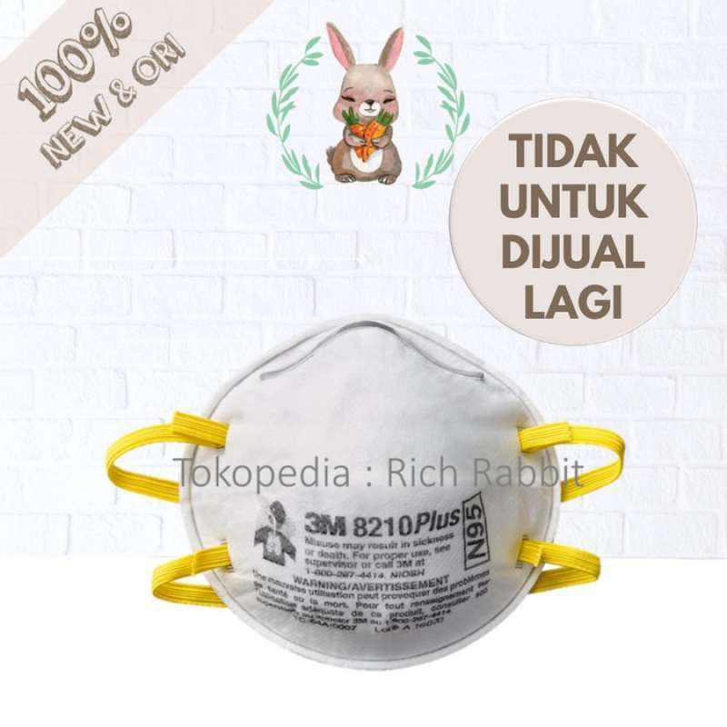 Promo Masker 3M 8210 PLUS / N95 ORIGINAL / Safety Mask 3M 8210PLUS ...