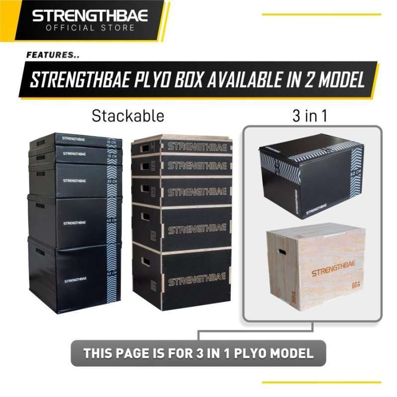 Jual 3 In 1 Plyo Box Strengthbae Crossfit Wooden And Soft Plyometric ...
