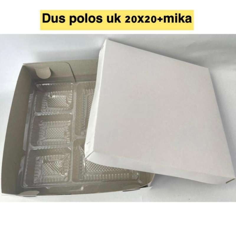 Promo Dus Nasi Kotak Makan Nasi Polos 20x20 + Mika Sekat 5 Isi 50set ...
