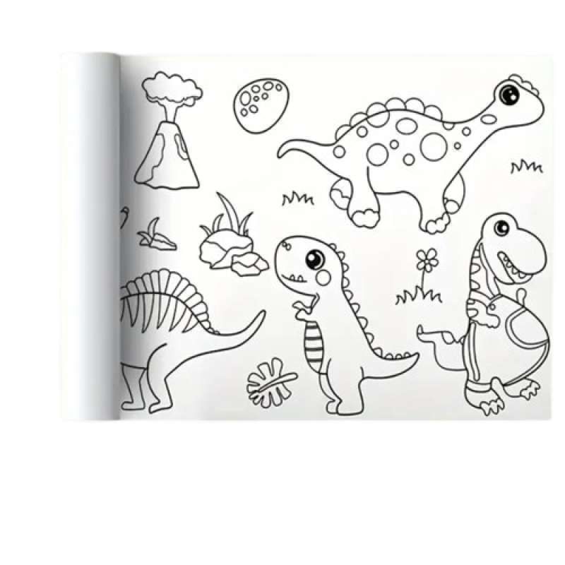 Jual Roll Kertas Mewarnai Tempel Dinding Coloring Paper Panjang 300cm ...