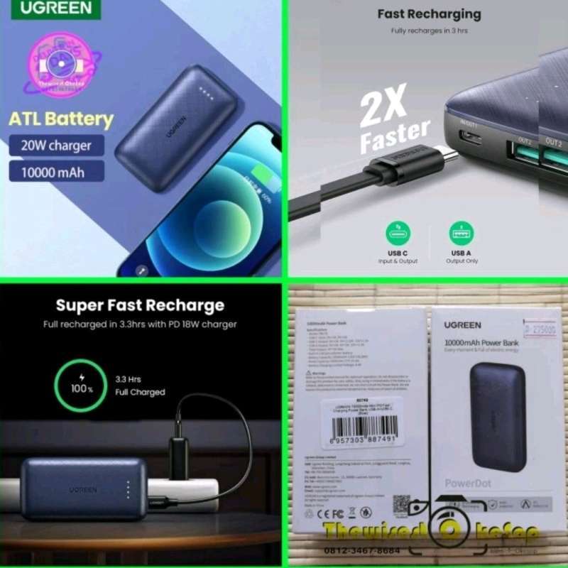 Jual Powerbank Ugreen 10000mah Pd C 20w Qc3.0 80749 Pb178 Power Bank Powerdot - 80497 Di Seller ...
