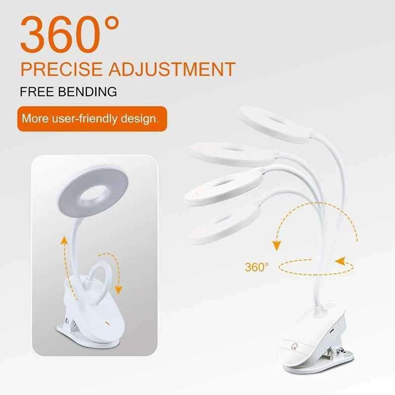 Jual Oobest Lampu Baca Led Read Lamp Clip Rechargeable Cool White 5v 5w 7013-a Lampu Belajar ...