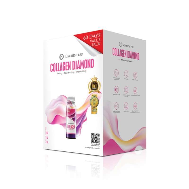 Promo Kinohimitsu Collagen Diamond 5300mg 32 Bottles Diskon 33% Di ...