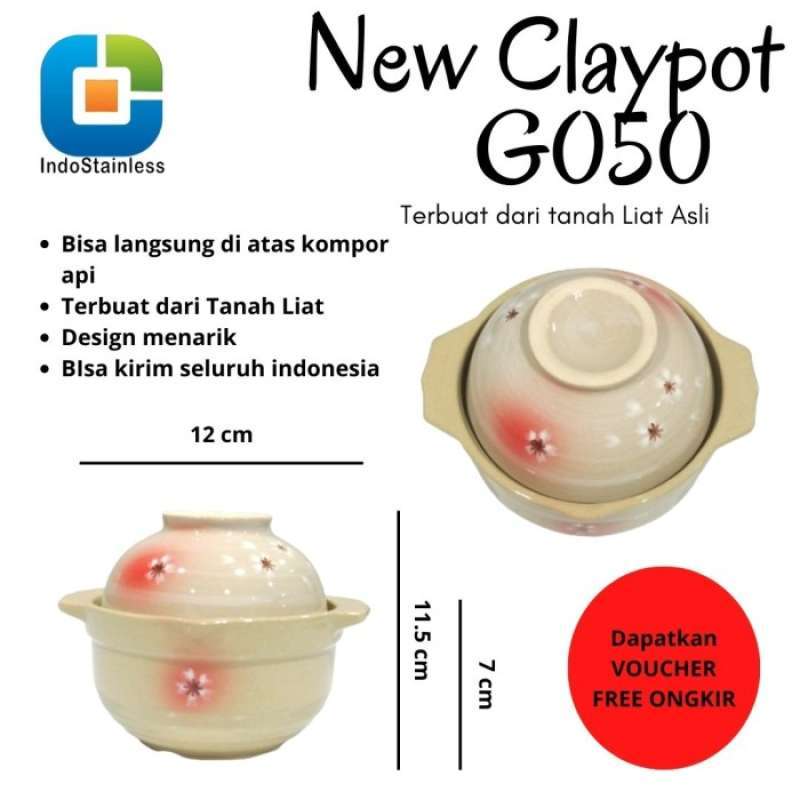 Promo Promo Claypot Masak / Panci Tanah Liat/claypot Sapo Ceper - G050 Pink Diskon 23% Di Seller ...
