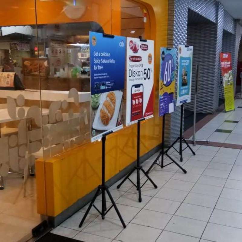 Promo Tripod 2 Sisi / Tripod Banner Stand Standing Besi - Xionstore ...
