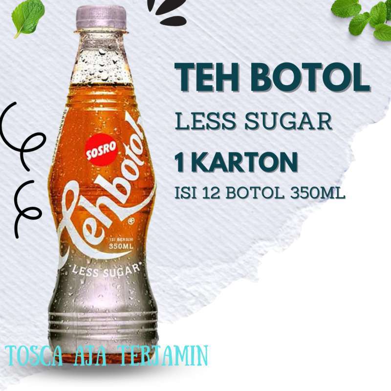 Jual Teh Botol Sosro Less Sugar 350ml 1 Dus Isi 12 Botol Di Seller Tctosca - Pademangan Timur ...
