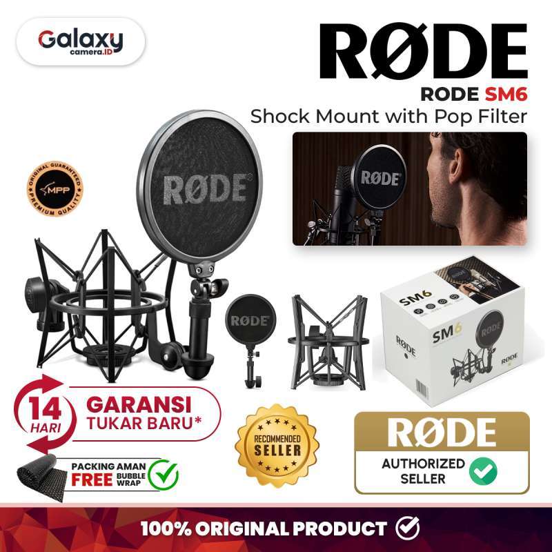 Jual Rode Sm6 Shock Mount Microphone With Detachable Pop Filter Sm 6 Ori Di Seller Galaxy Camera ...