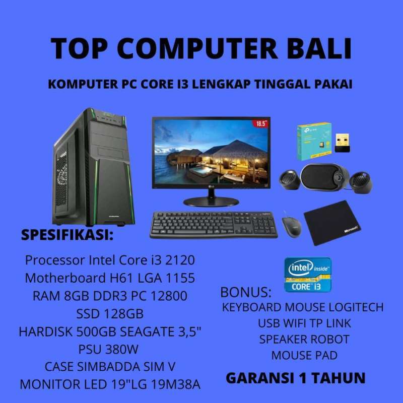 Jual Komputer Rakitan Pc Core I Ram Gb Lengkap Tinggal Pakai Di Seller Top Computer Bali