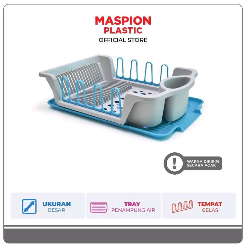 Jual Maspion Rak Pengering Piring Plastik Steady Dish Drainer Ukuran ...