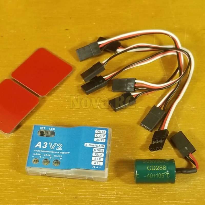 Promo 3 Axis Gyro A3 V2 Flight Untuk Pesawat Rc Fixed-wing Sayap Tetap ...