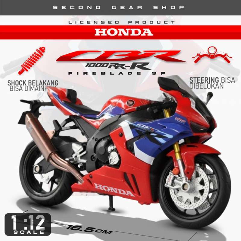Promo Diecast Motor Cbr1000rr-r Fireblade Sp Skala 1:12 - Hrc Tricolor ...