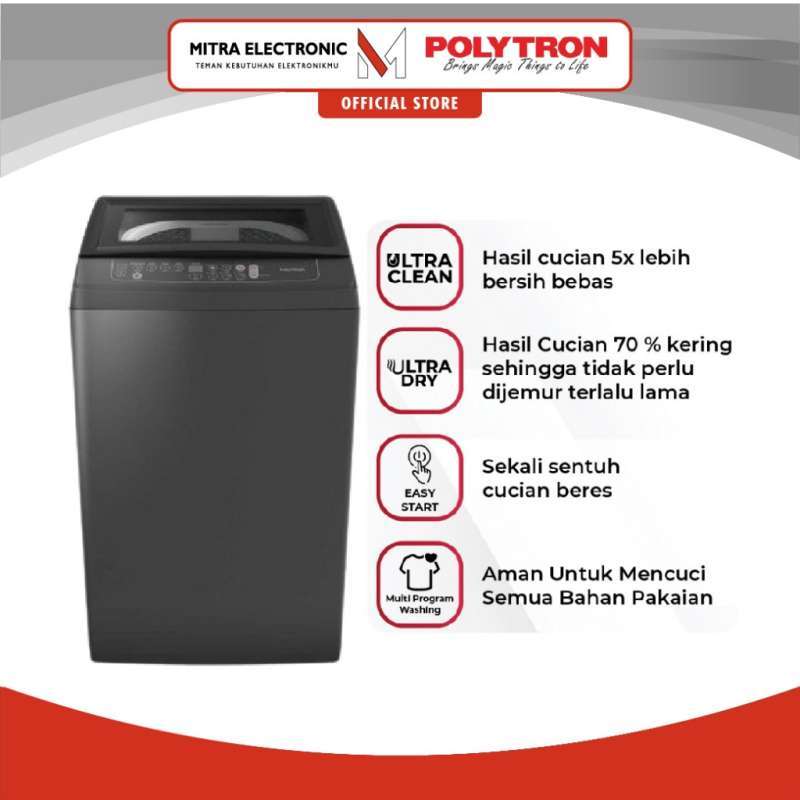 Jual Polytron Mesin Cuci 1 Tabung 7kg Paw 7029y Zeromatic Laguna Series ...
