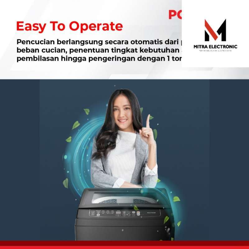 Jual Polytron Mesin Cuci 1 Tabung 7kg Paw 7029y Zeromatic Laguna Series Hijab Garansi Resmi Free ...