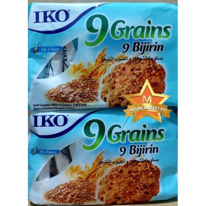 Jual Iko Biskuit Crackers Hi-fibre/ 3 Fruit/ Oat Plus/ 9 Grains/ Muesli ...